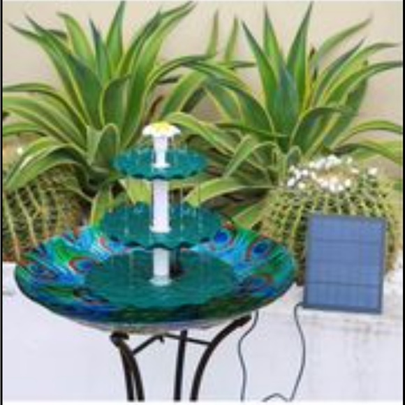 Other | 3 Bird Bath With 35w Solar Pump Diy Solar Fountain | Poshmark